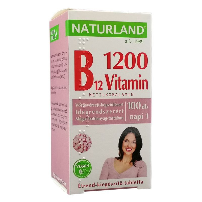 Naturland b12-vitamin 1200 µg tabletta 100db - Herbaposta webshop